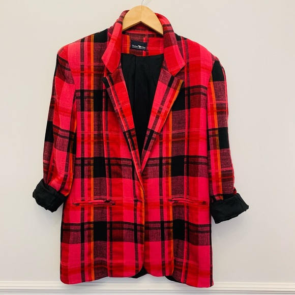 Hunters Run | Jackets & Coats | Vintage Hunters Run Blazer Madris Plaid ...